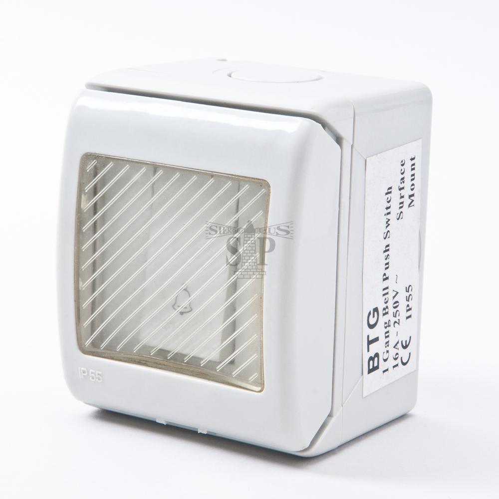 BTG IP55 16A 1 Gang Weatherproof Bell Push Switch [Surface Mounted Type]